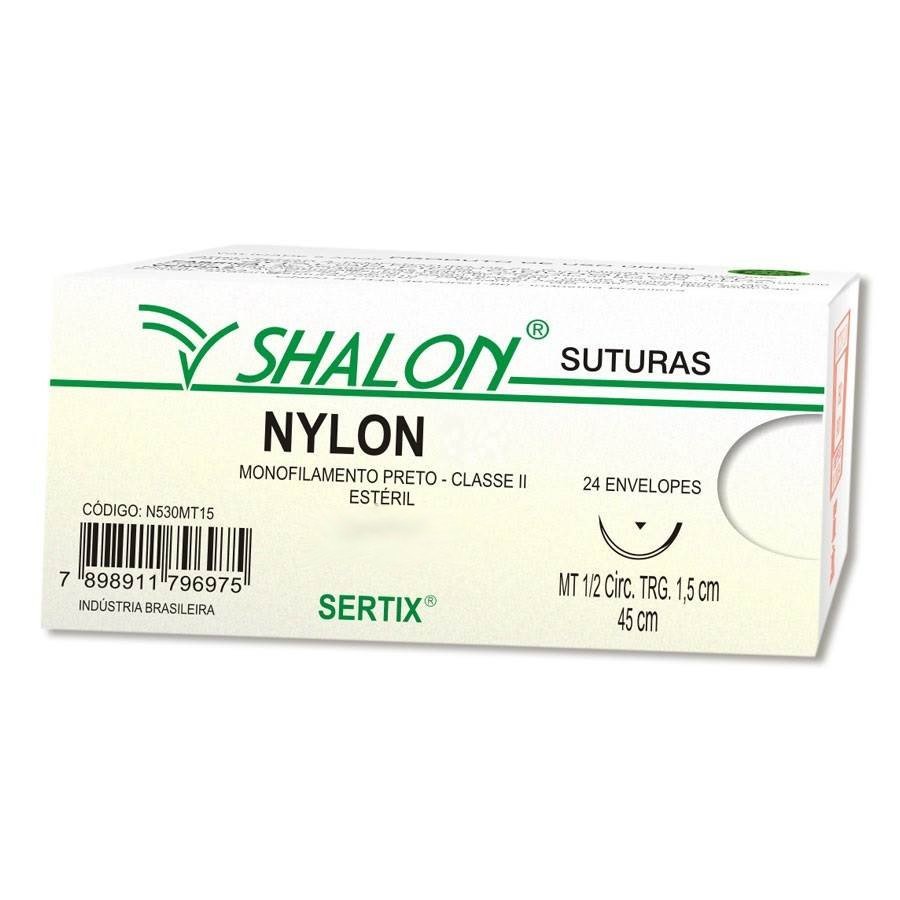 Fio de Sutura Nylon Preto Monofilamento - Shalon - A Dental Fio de Sutura Nylon Preto Monofilamento - Shalon - A Dental